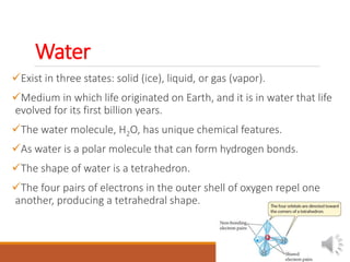 Water: Structure and Properties | PPTX