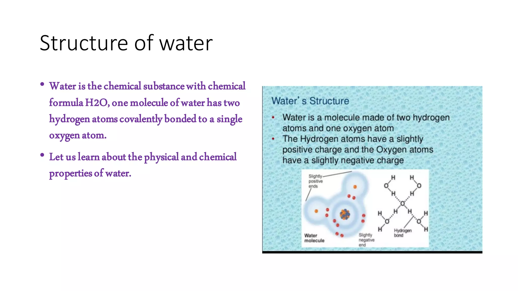 the structure of Water | PDF
