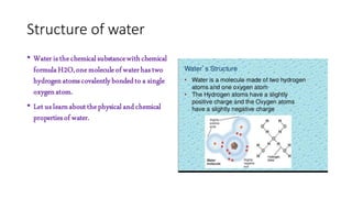 the structure of Water | PDF