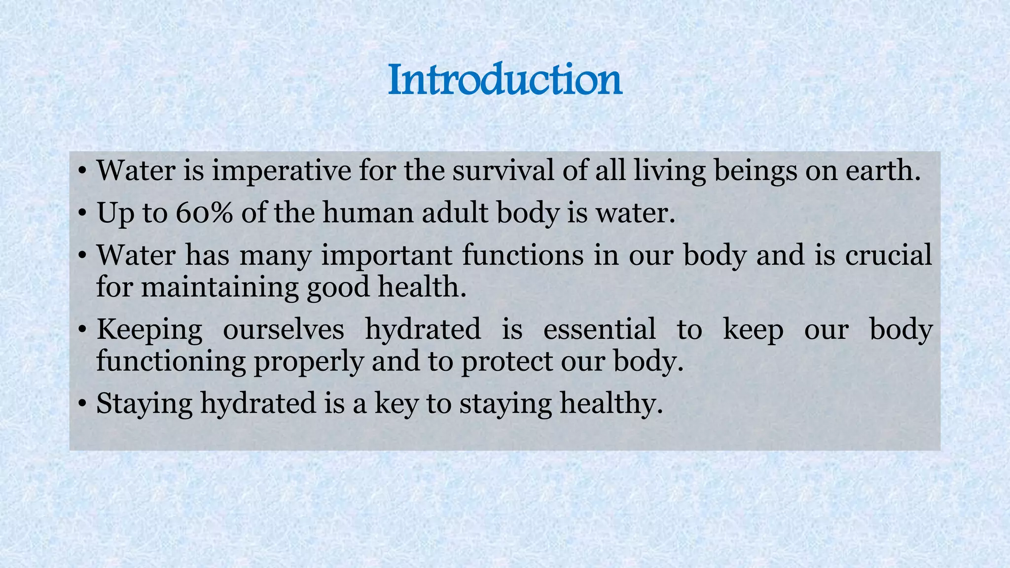 Water- an essential nutrient | PPTX