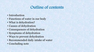 Water- an essential nutrient | PPTX