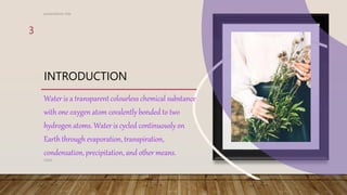 water.pptx by Keerti | PPTX | Chemistry | Science