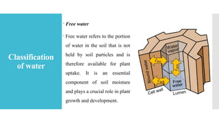 Water, it classification, importance and regulation | PPT