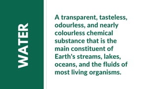 The Crucial Role of Water in Biological Systems and Environmental ...