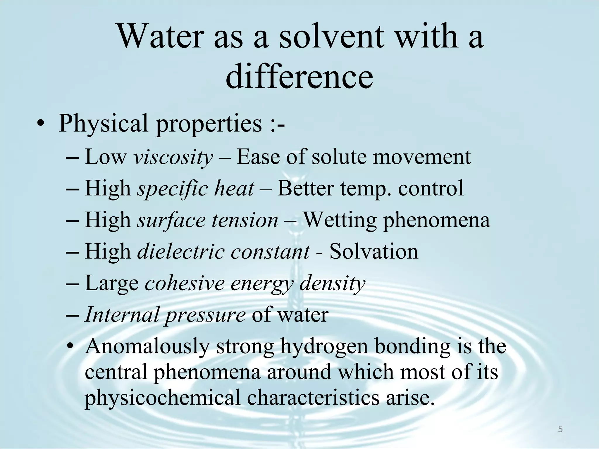 Water : A Green Solvent With A Difference | PPT
