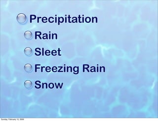 Water And Precipitation Notes | PPT