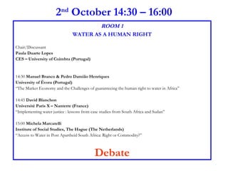Water As Human Right Debate | PPT