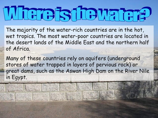 Water availability and quality | PPT