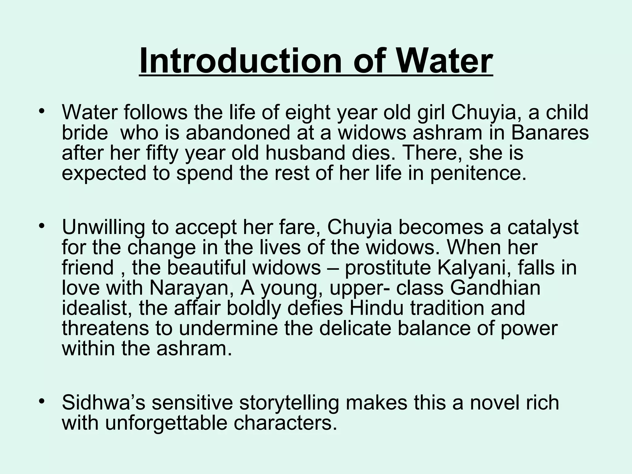 Water book Review | PPT