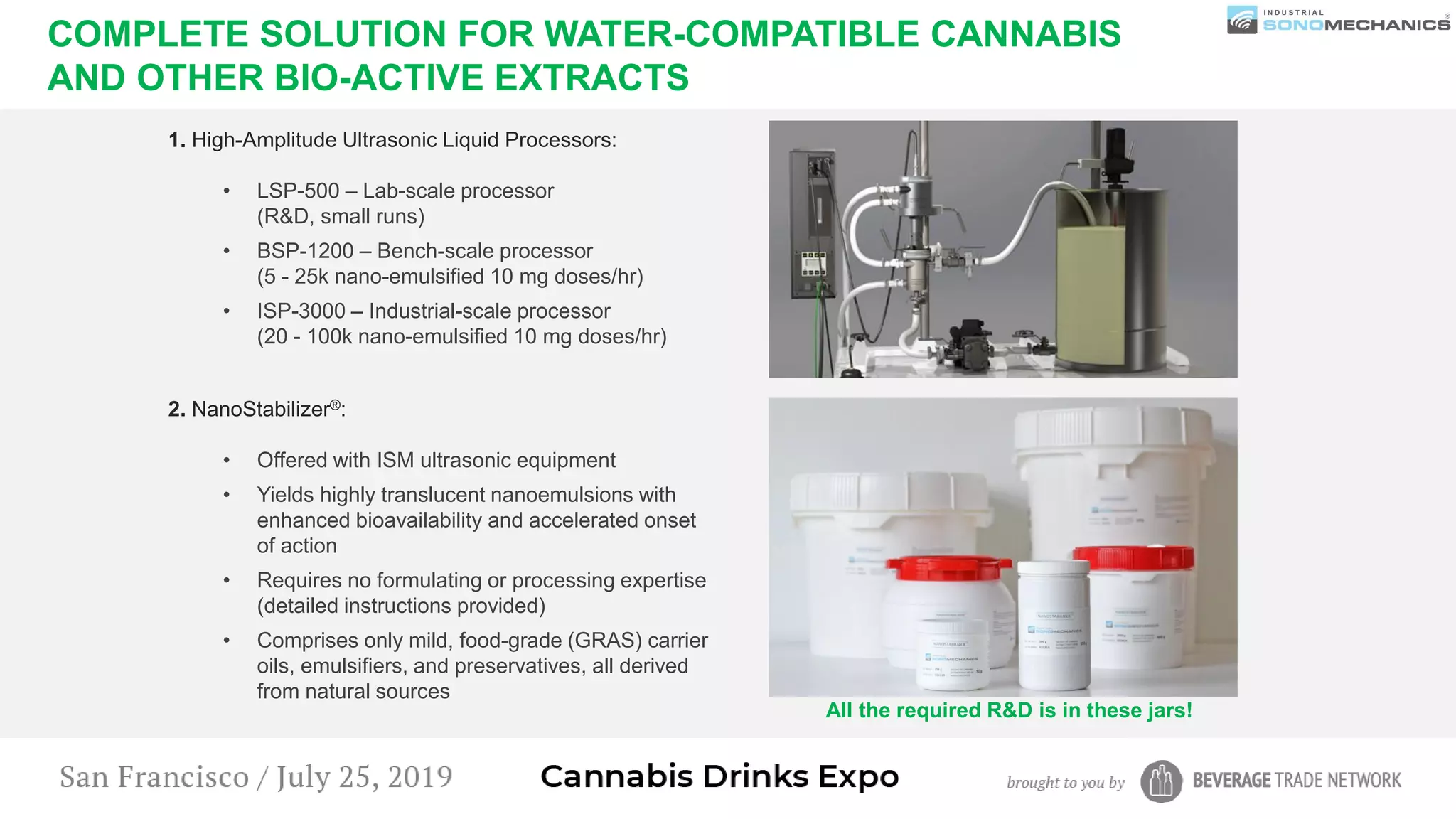 Water compatible cannabis extract nanoemulsions - benefits, formulation development and ...