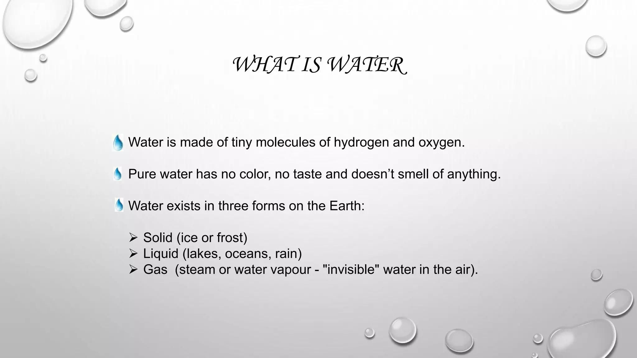 Overview On water | PPTX | Water Services | Home Utilities