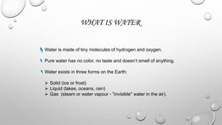 Overview On water | PPTX | Water Services | Home Utilities