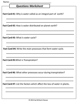 Water cycle-scavenger-hunt 1 | PDF