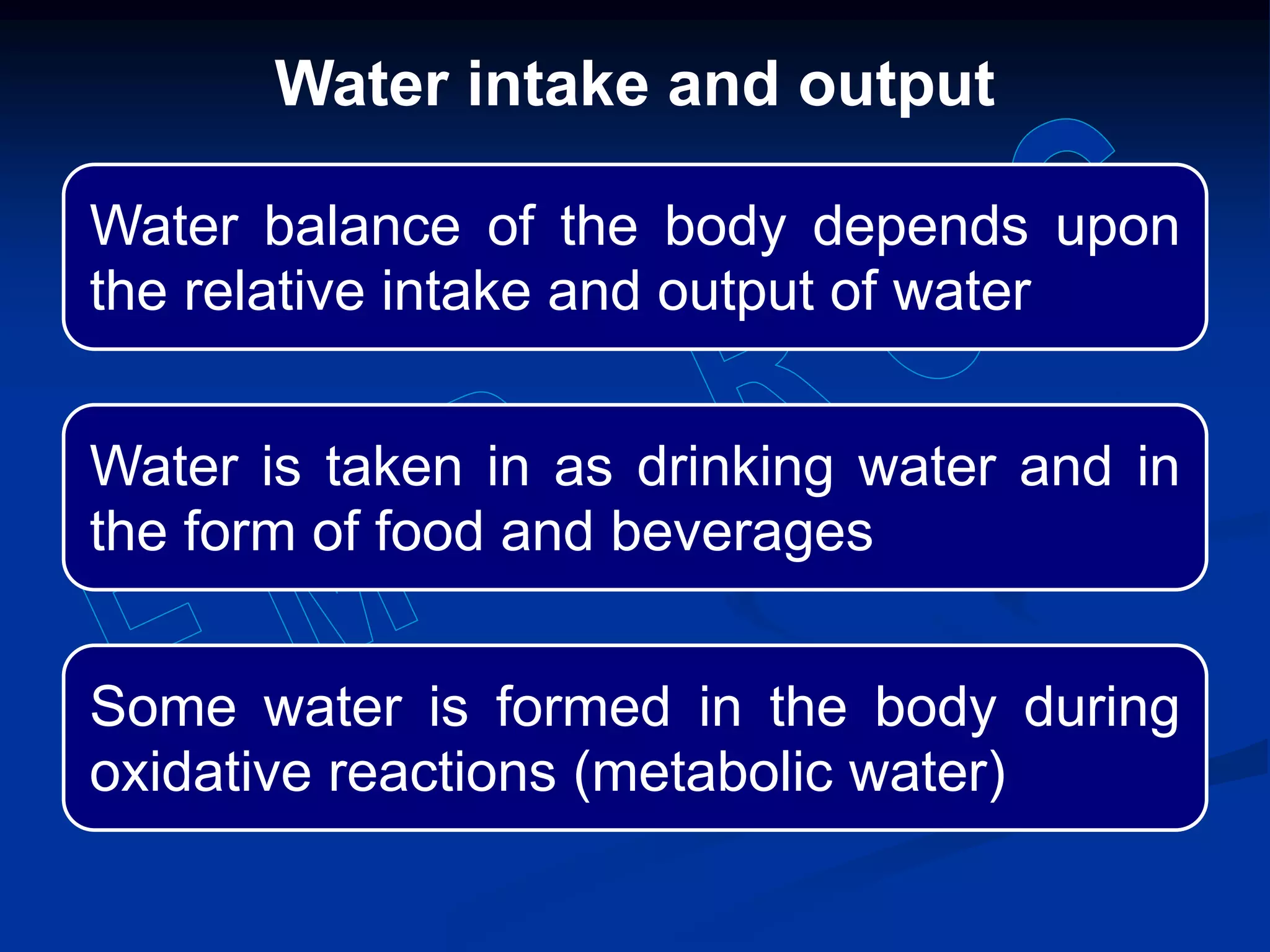 Water and electrolyte balance | PPTX