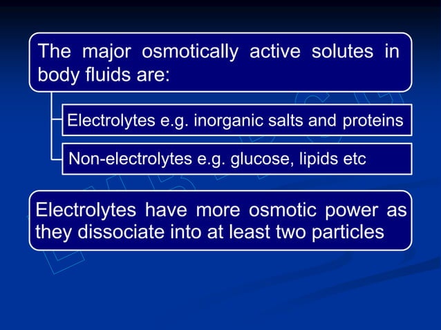 Water and electrolyte balance | PPTX | Chemistry | Science