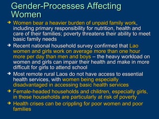 Water, Gender & Millenium Development Goals: Progress and Challenges in ...