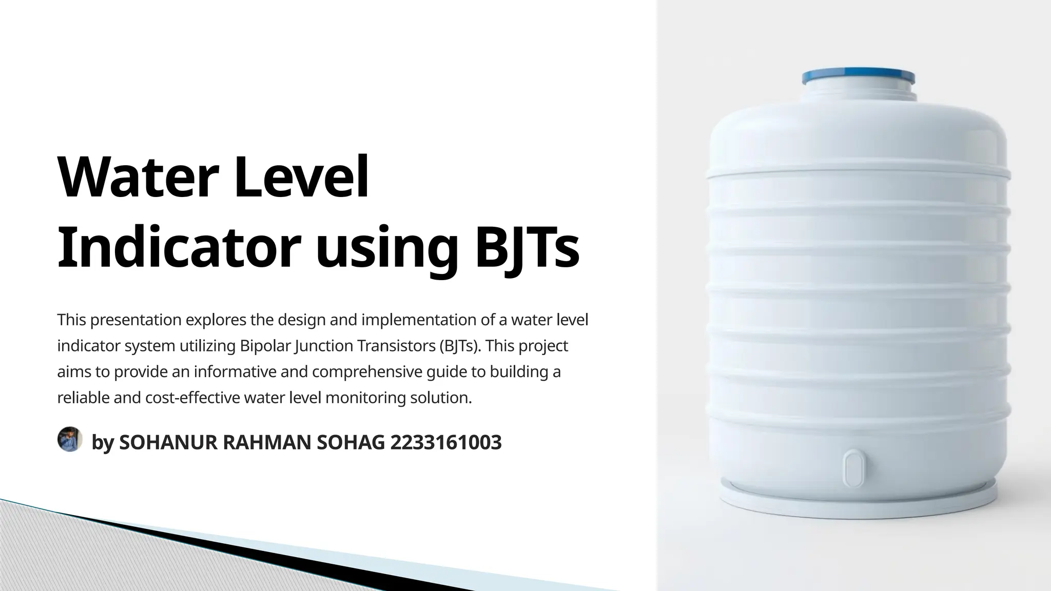 Water-Level-Indicator-using-BJTand diodeptx | PPTX