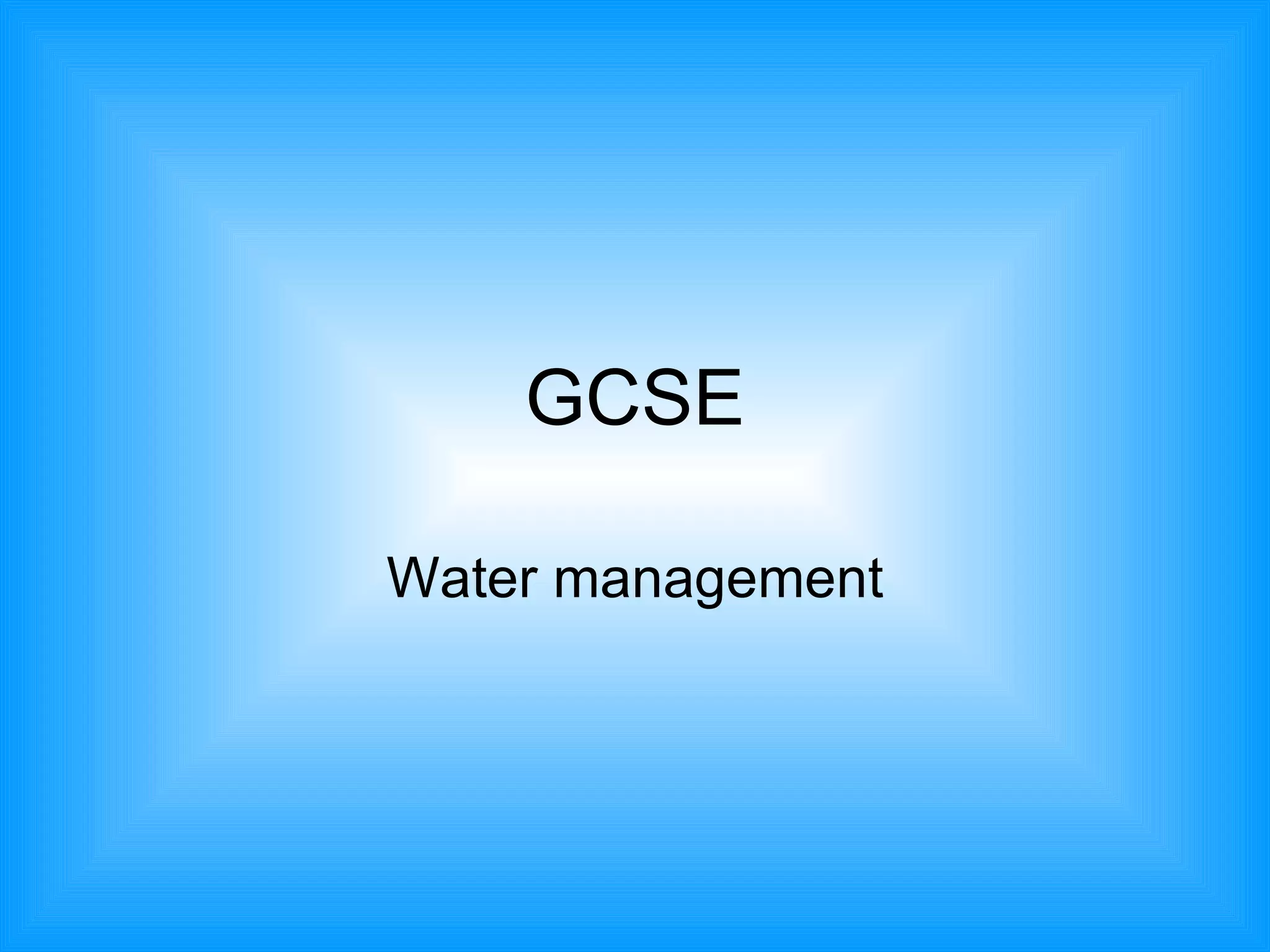 Water Management | PPT