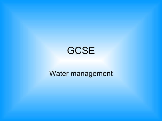 Water Management | PPT