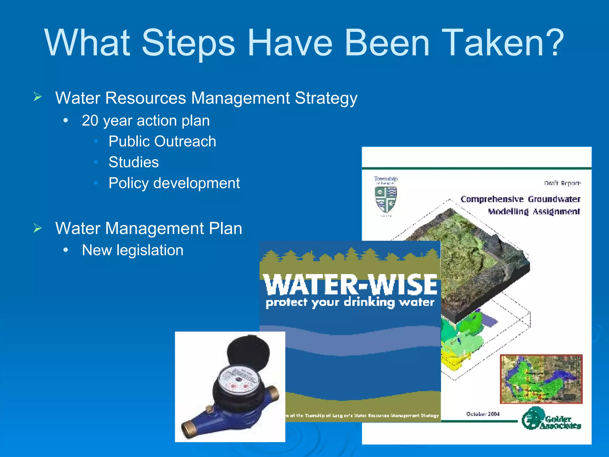 Water Management Plan Draft 2nd Version | PPT