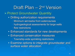 Water Management Plan Draft 2nd Version | PPT