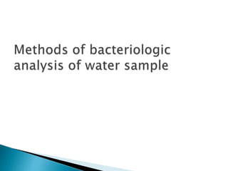 Water microbiology | PPTX