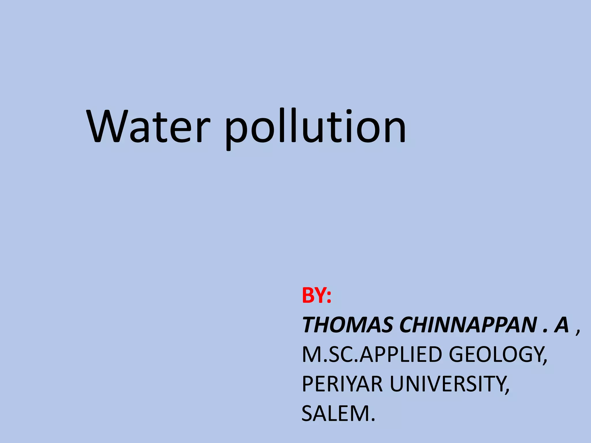 Water pollution: causes and solutions | PPT