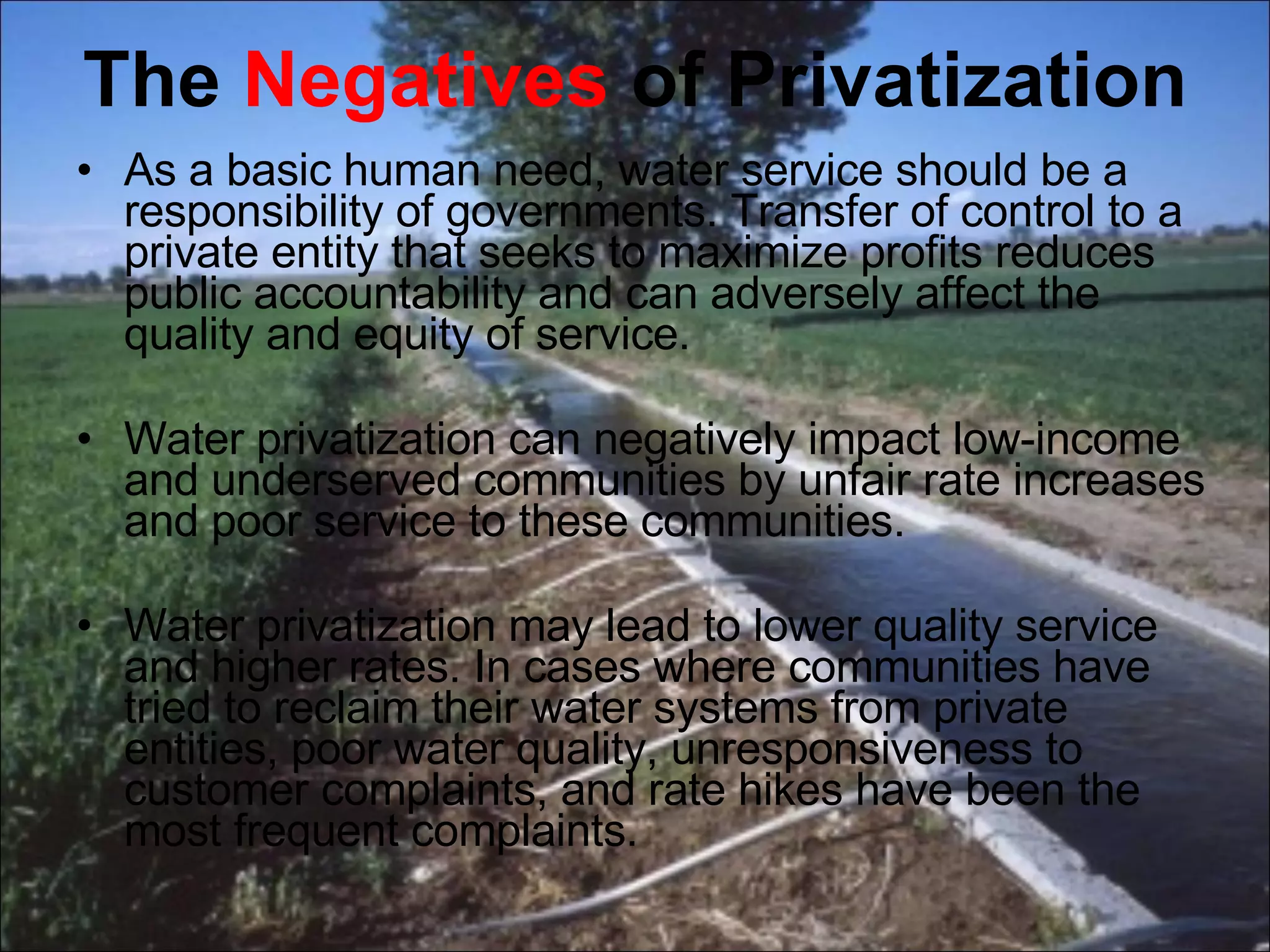 Water Privatization In Asuncion Paraguay | PPT | Water Services | Home Utilities