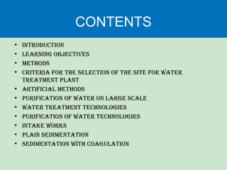 TREATMENT OF WATER | PPT