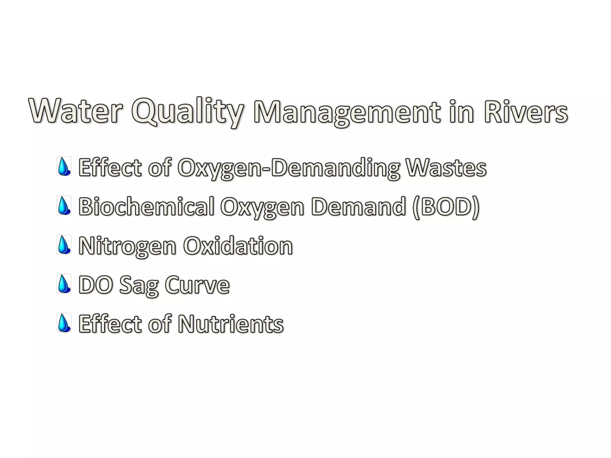 Water Quality Management In Rivers | PPT