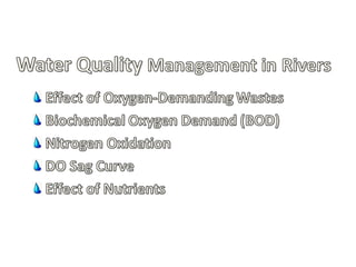 Water Quality Management In Rivers | PPT