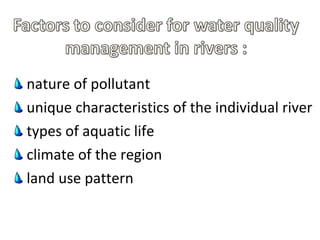 Water Quality Management In Rivers | PPT