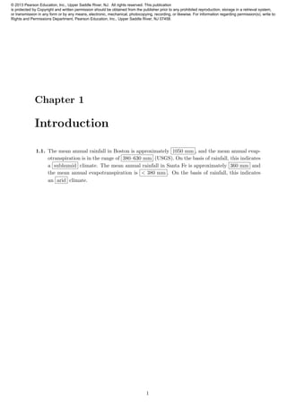 Water Resources Engineering 3rd Edition Chin Solutions Manual | PDF