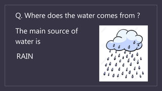 Water sources and uses (class-2) | PPTX