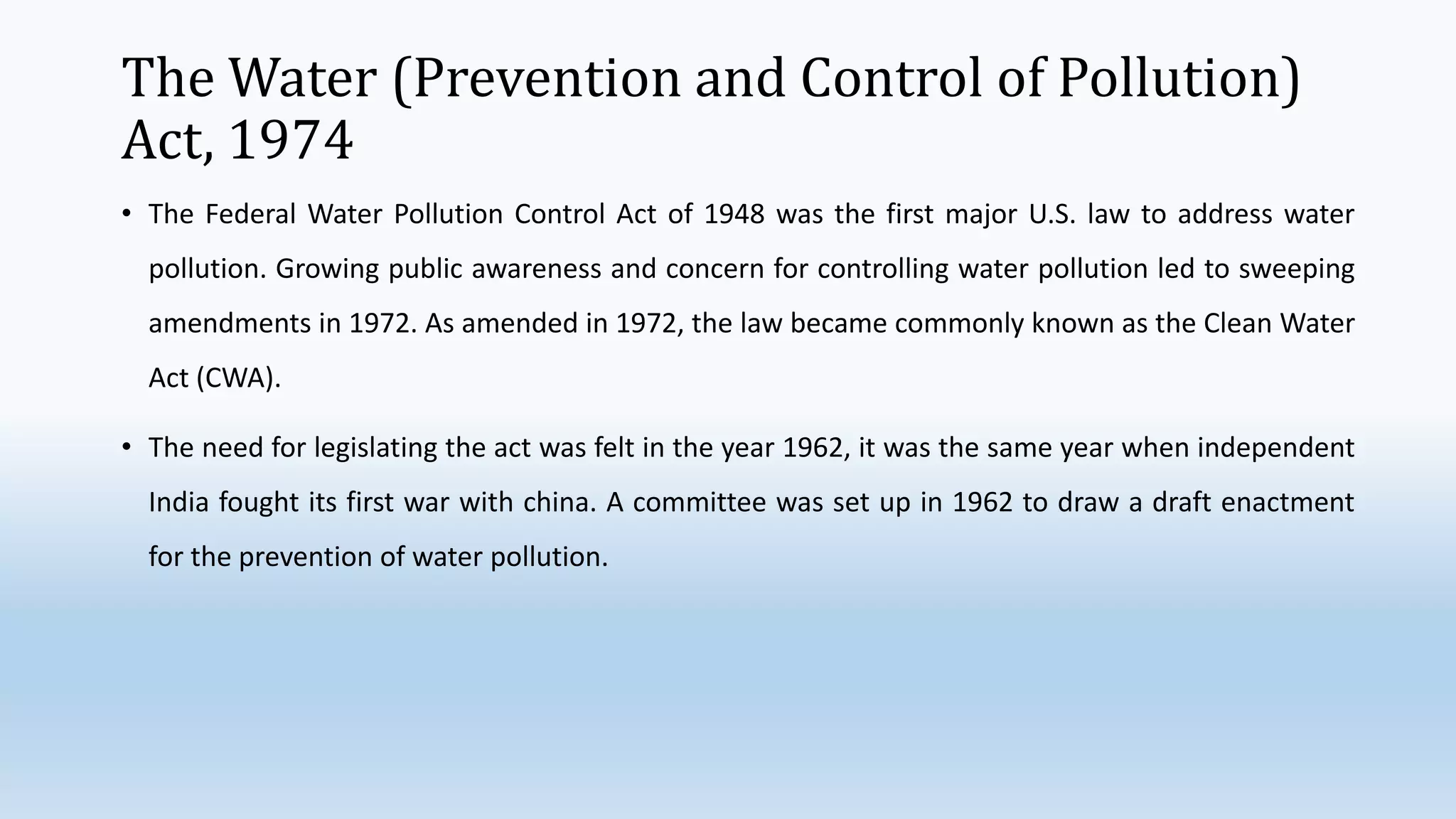 Water act | PPTX
