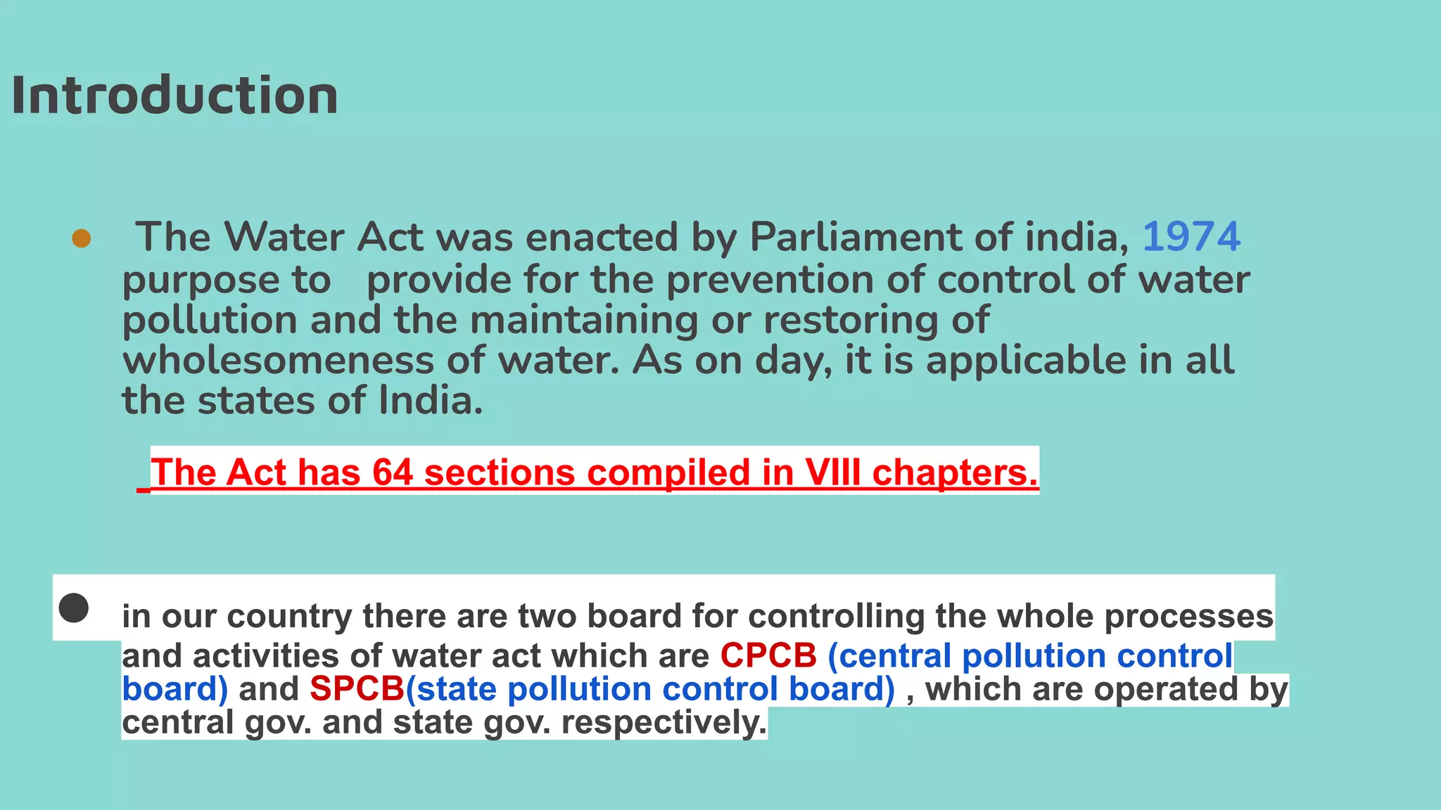 Water act 1974 | PDF