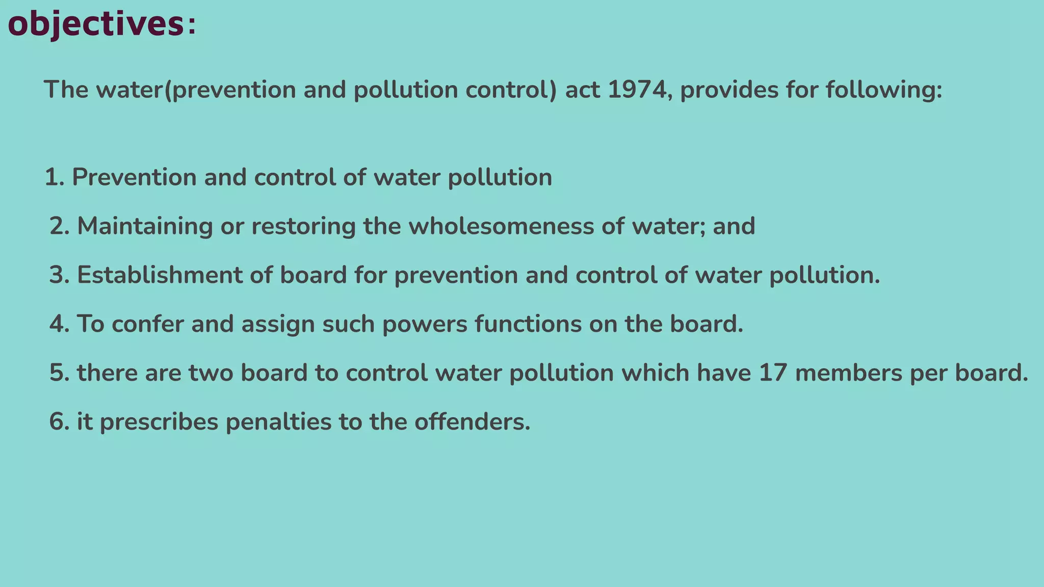 Water act 1974 | PDF