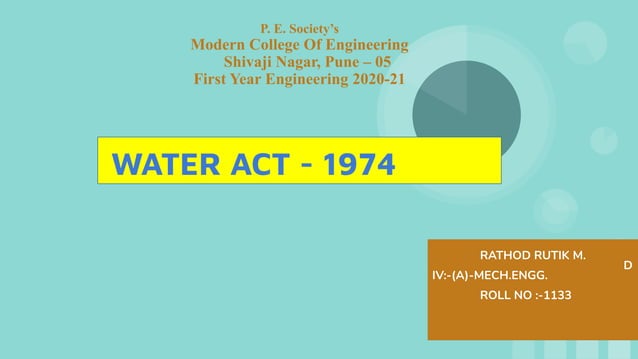 Water act 1974 | PDF | Environment | Science