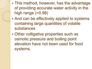 Water activity | PPTX