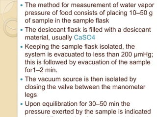 Water activity | PPTX