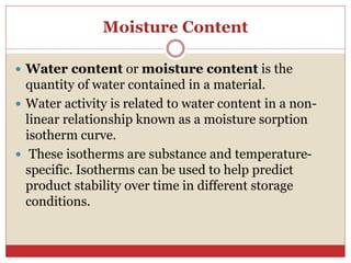 Water activity | PPTX