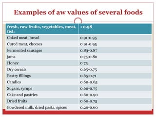 Water activity | PPTX