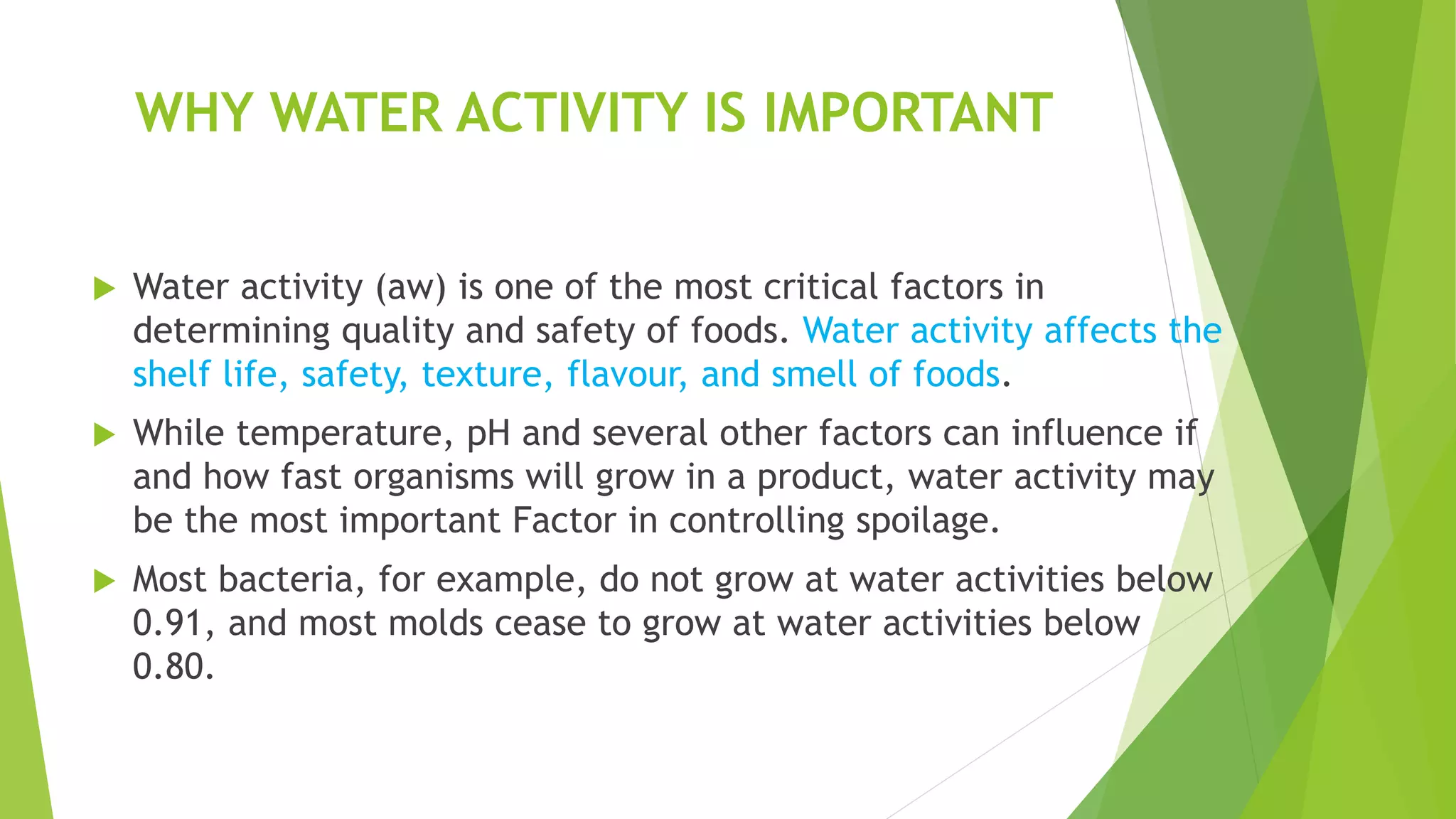 Water activity | PPTX
