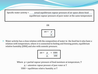 Water activity and different instruments to determine Aw | PPTX