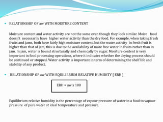 Water activity and different instruments to determine Aw | PPTX