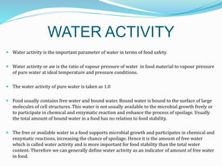 Water activity and different instruments to determine Aw | PPT