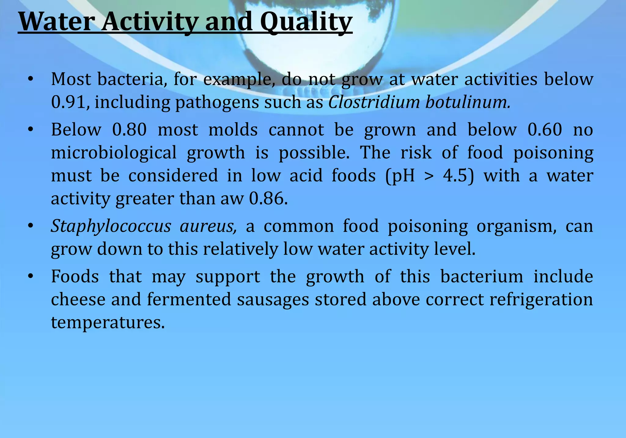 Water activity converted | PDF