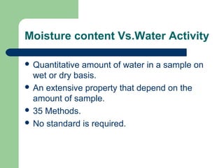 Water activity presentation | PPT