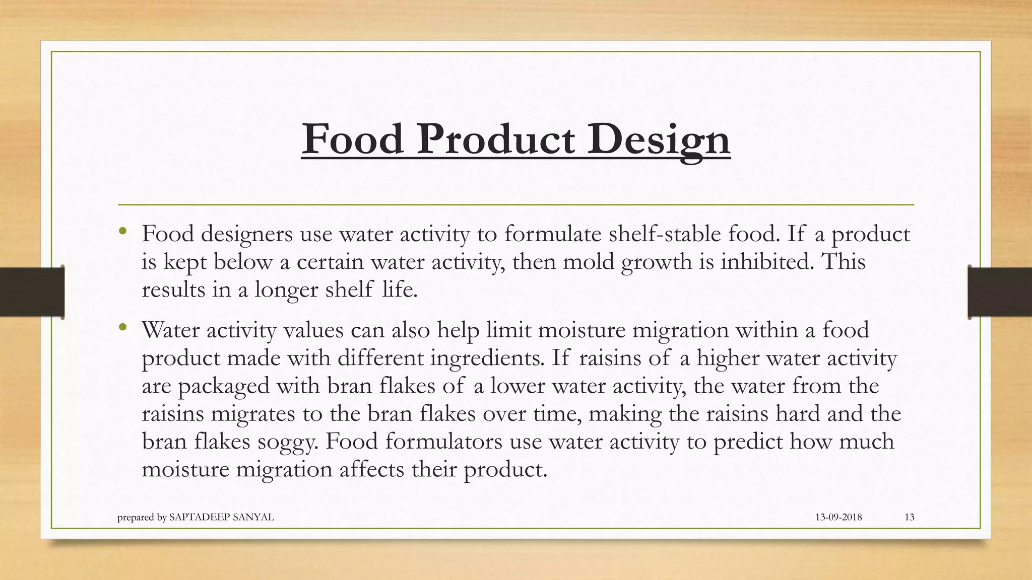 Water activity and types of food based on water activity | PPTX