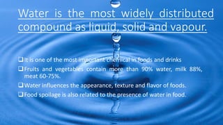 Water activity related to shelflife | PPTX